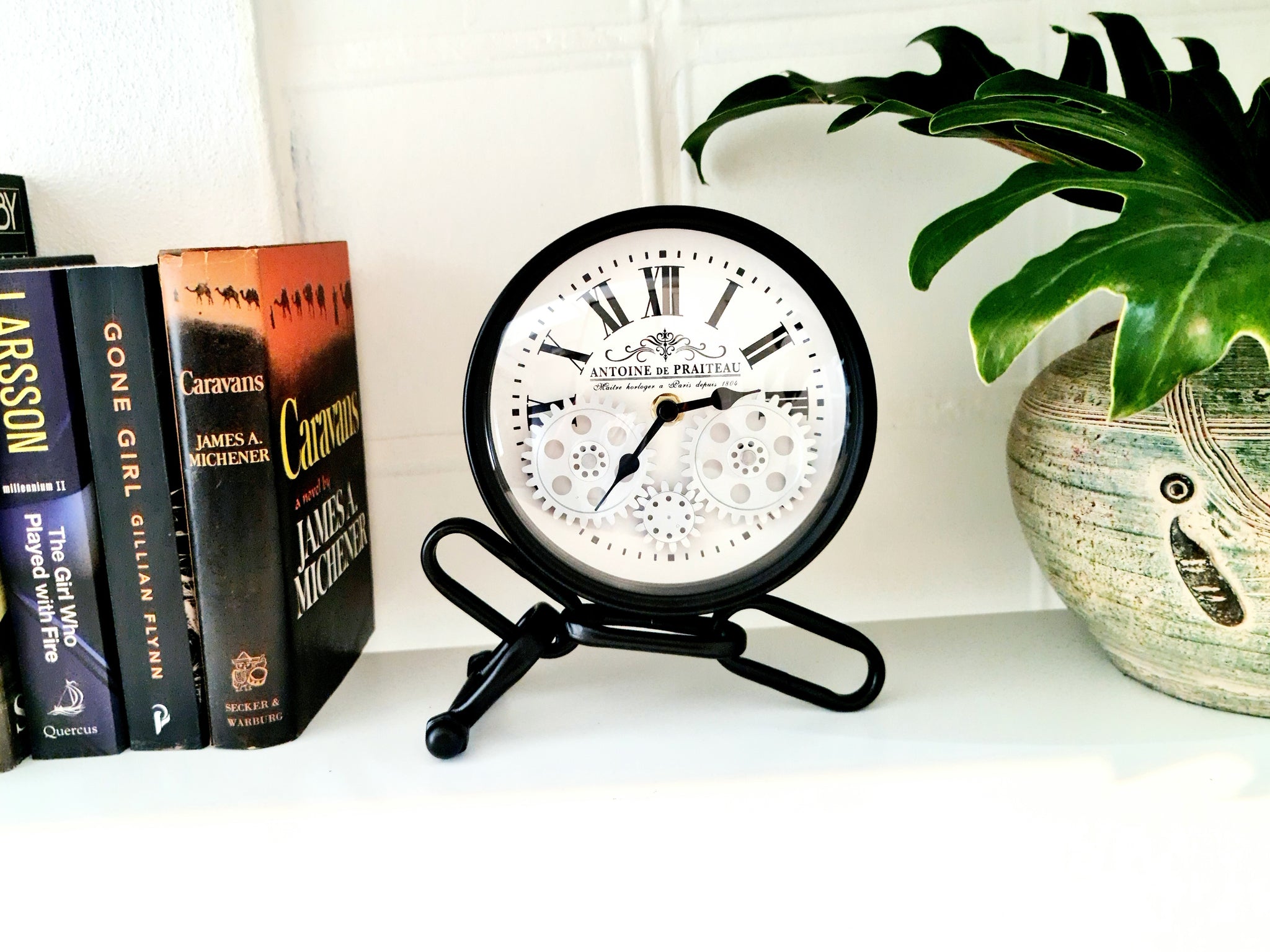 Antoine De Praiteau 21 Cm Moving Gear Table Clock – Trojan Homeware