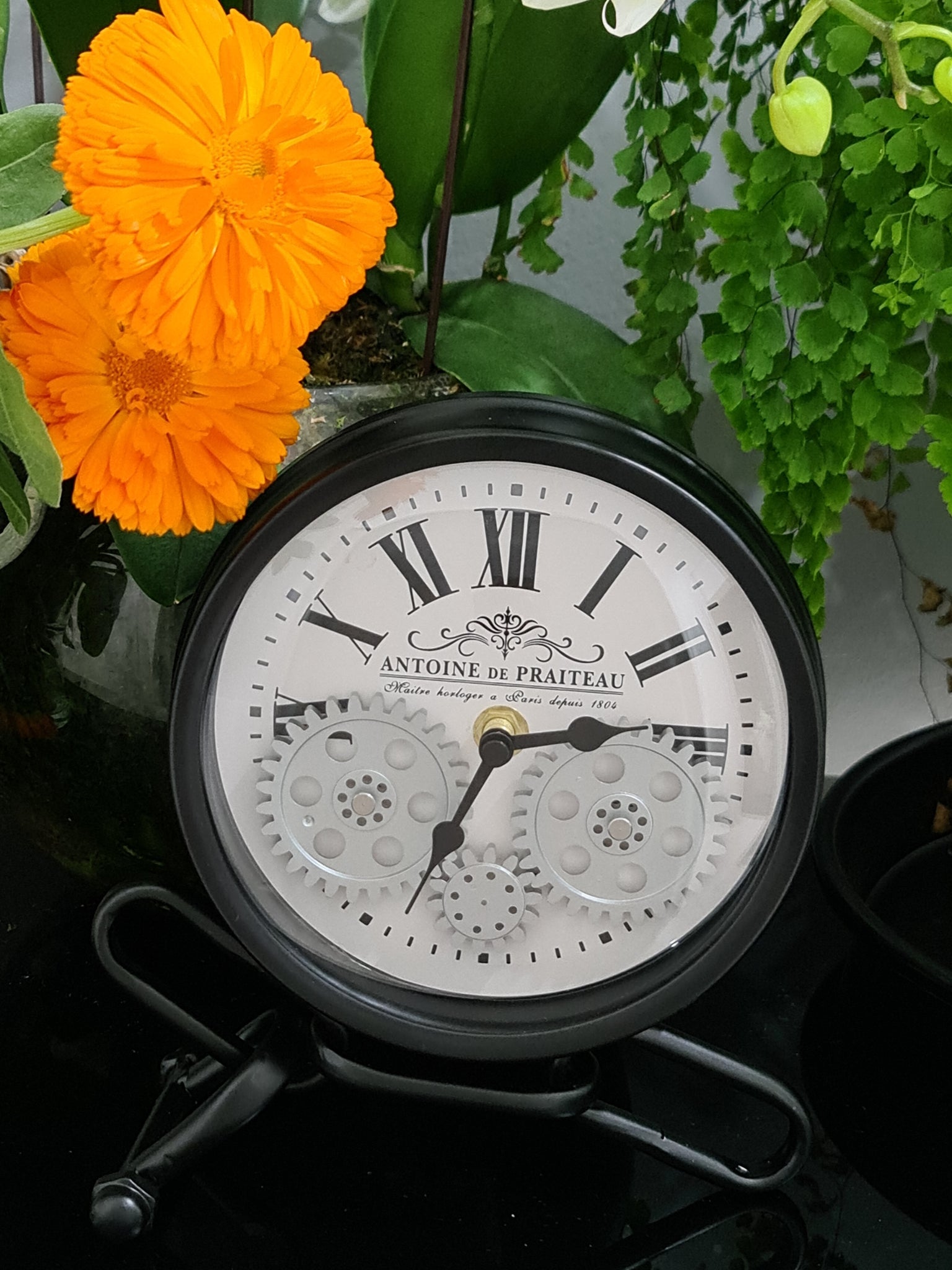 Antoine De Praiteau 21 Cm Moving Gear Table Clock – Trojan Homeware