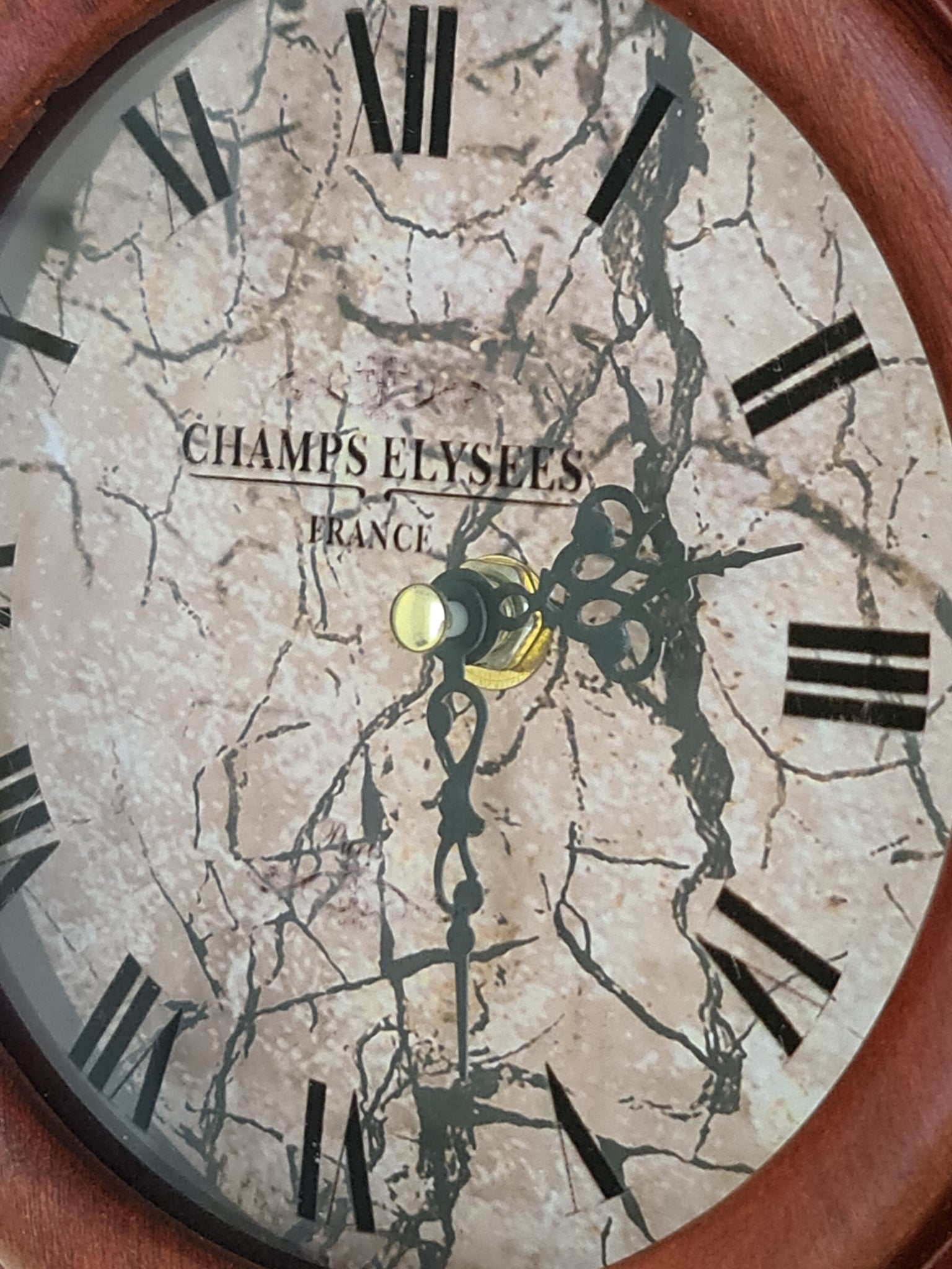 19 Cm Champs Elysee France Antique Wooden Table Clock – Trojan Homeware